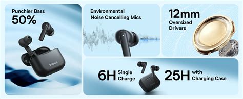 Baseus Bowie E17 True Wireless Bluetooth Earphones With Dual Mic ENC Punchy Bass Black Baseus