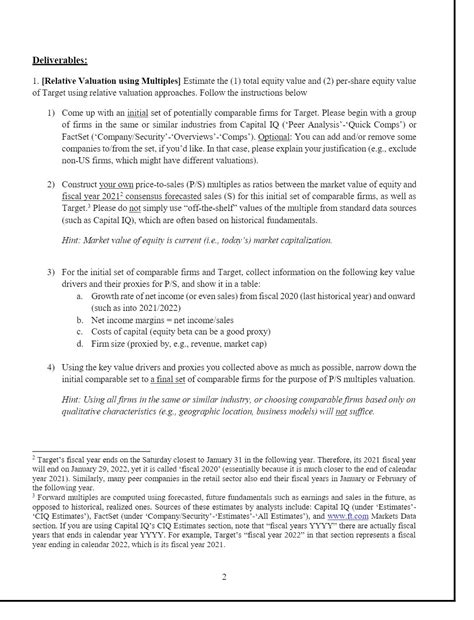[solved] Deliverables 1 [relative Valuation Usin Solutioninn