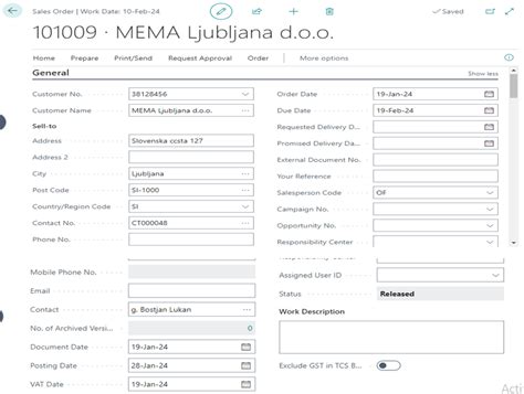 How To Create Sales Order In Business Central D365