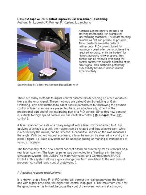 Result Adaptive Pid Control Pdf Image Scanner Electrical Engineering