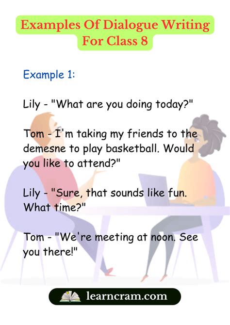 Dialogue Writing Format Class 8 Examples Questions Learn Cram