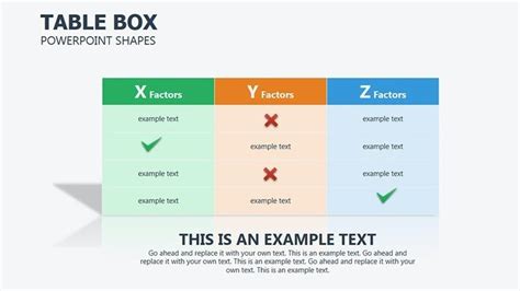 Table Box PowerPoint Shapes Template Presentations