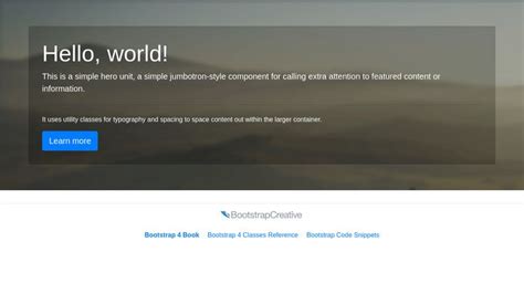 Bootstrap Snippets Library Layout Examples Code Demos BootstrapCreative Coding Hero