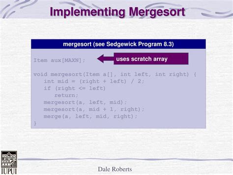 ppt mergesort powerpoint presentation free download id 437100