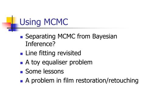 PPT Using MCMC PowerPoint Presentation Free Download ID 4253275