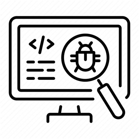 Debugging Malware Searching Error Detection Troubleshooting Icon