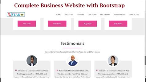How To Make A Business Website Using Htmlcss Bootstrap Step By Step You Can Learn Here Code