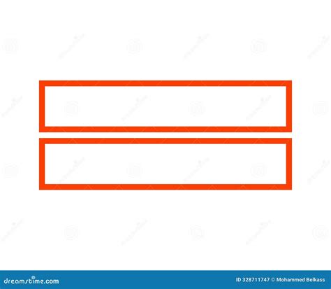 Rectangle Geometric Outline Shape Orange Symbol Element Vector Stock Vector Illustration Of