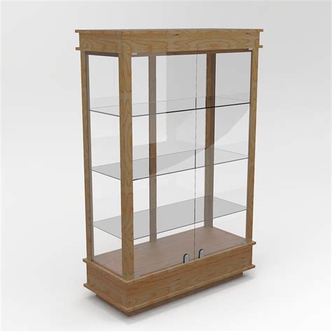 Extended Classic Rectangle Tower Display Case Display Cases Showcases