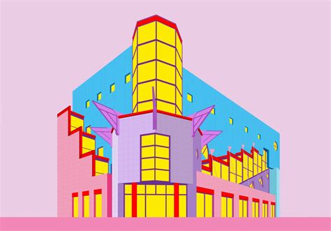 Postmodern Architecture Illustrations Created By Adam Nathaniel Furman