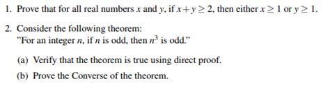 Solved Prove That For All Real Numbers X And Y If X Y Chegg