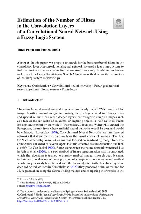 Pdf Estimation Of The Number Of Filters In The Convolution Layers Of