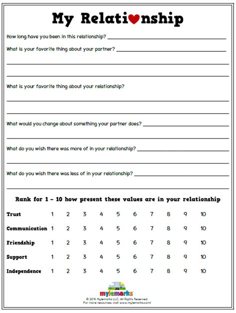 Free Printable Healthy Relationships Worksheets Printable Worksheets