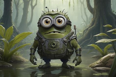 Premium Photo Frog Chaotic Swamp Minion Generative Ai
