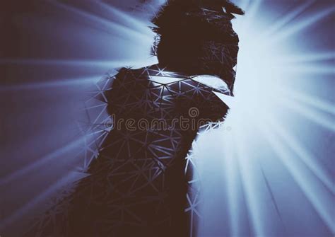 3d Illustration Of The Back View Of A Running Businessman Stock