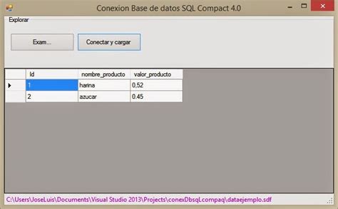 Crear Y Conectar Base De Datos Sqlserver Compact 40