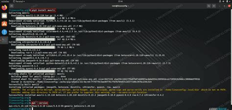 Installation Of Awscli The Amazon Web Services Command Line Tool On