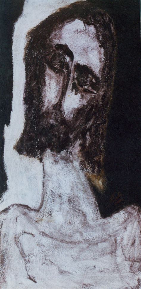 Cristo Crucificado Crucifijo Cruz Pintura Expresionista Jesucristo