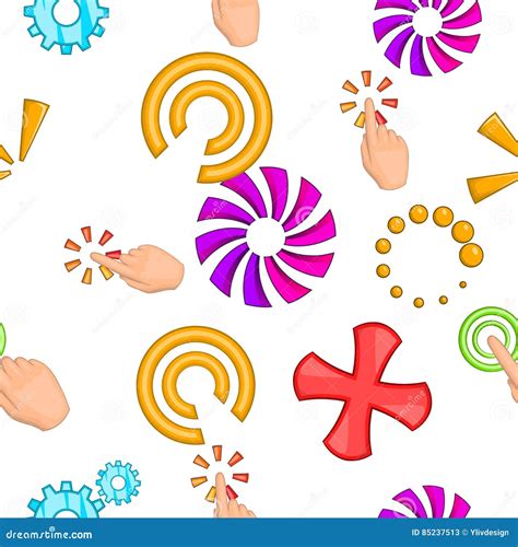 Cursor Pattern Cartoon Style Stock Vector Illustration Of Backdrop Cursor 85237513
