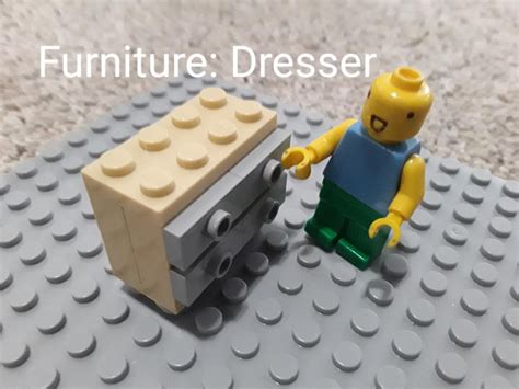 Lego Moc Furniture Dresser By Noob Builds Lego Rebrickable Build With Lego