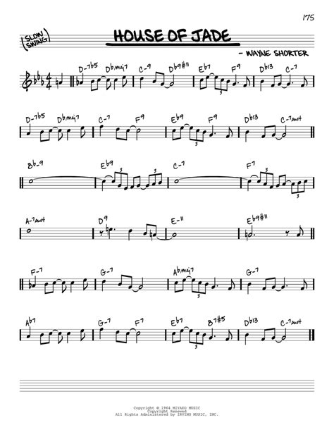 House Of Jade Reharmonized Version Arr Jack Grassel By Wayne
