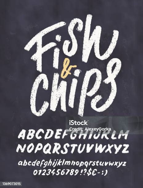 피시 앤 칩스 벡터 필기 칠판 문자 기호 피시 앤 칩스 벡터 레터링 피시 앤 칩스 벡터 레터링 물고기에 대한 스톡 벡터 아트 및