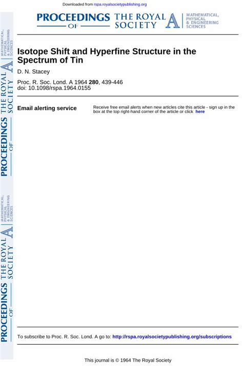 Pdf Isotope Shift And Hyperfine Structure In The Spectrum Of Tin Dokumentips