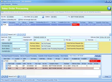 Assembly Order Processing