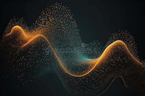 Abstract Wave Of Particles Futuristic Technology Style Ai Generated