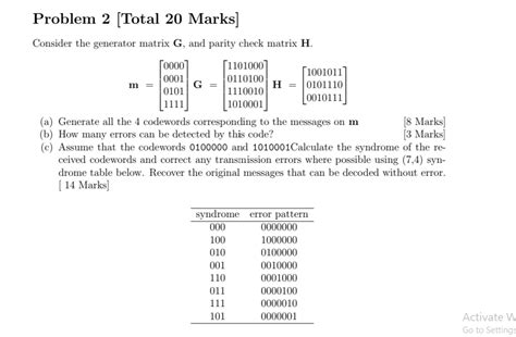 Solved Problem Total Marks Consider The Generator Chegg