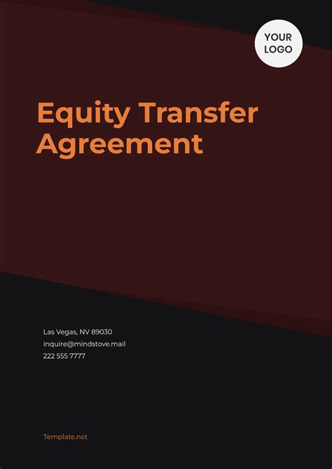 Free Equity Agreement Templates Editable And Printable