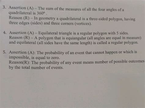 3 Assertion A The Sum Of The Measures StudyX