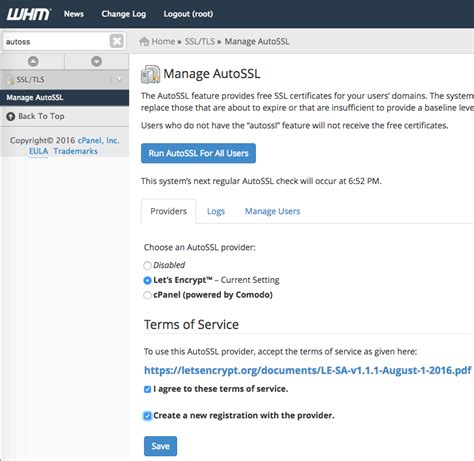 Set Up Let S Encrypt SSL On CPanel WHM Server Auto Renewal