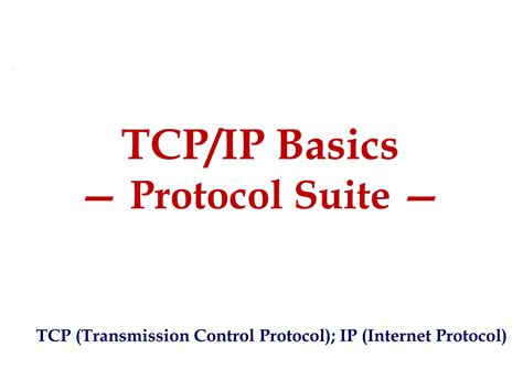 PPT TCP IP Protocol Suite Basics PowerPoint Presentation Free Download ID