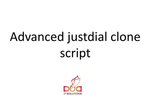 Ppt Advanced Justdial Clone Script Powerpoint Presentation Free