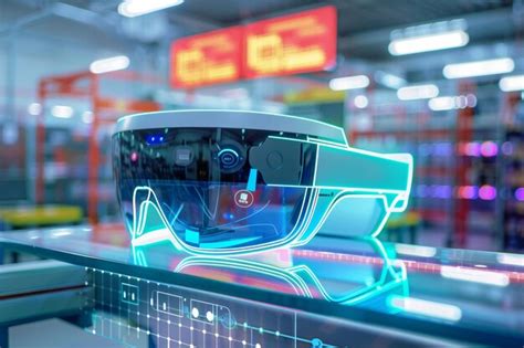 Futuristic Augmented Reality Glasses On Display Premium Ai Generated