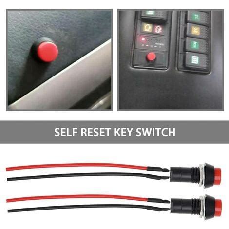 10pcs Momentary Push Button Switch Round Wired Horn Switch With Pre