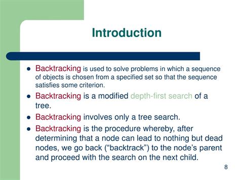 PPT BackTracking Algorithms PowerPoint Presentation Free Download ID
