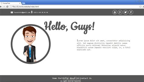 تصميم صفحة ويب شخصية احترافية باستخدام Html و Css خمسات