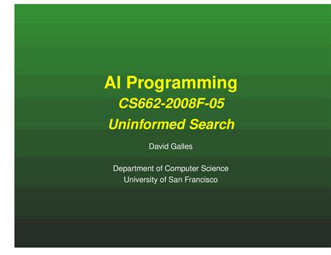 Ai Programming Exercises Computer Science Docsity