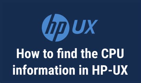 How To Check Number Of Cpu In Hp Ux Mixnew15