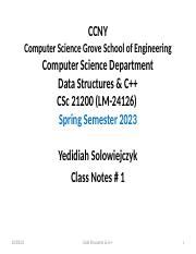 ClassNotes DataTypes Functions Ppt CCNY Computer Science Grove School Of Engineering