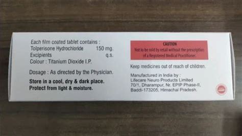 Uc 150 Mg Tolperisone Hcl Tablets At ₹ 135box In Ahmedabad Id 2851574123288