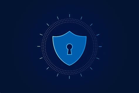 Premium Vector Cyber Security Technology Concept Shield With Keyhole Icon Personal Data