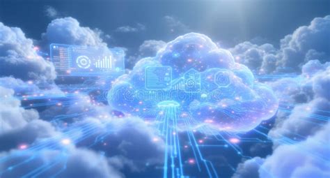 Cloud Computing Network Visualization Stock Illustration Illustration