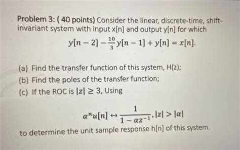 solved problem 3 40 points consider the linear