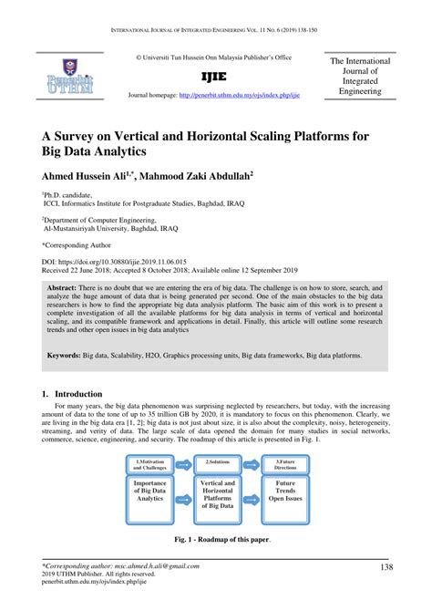 Pdf A Survey On Vertical And Horizontal Scaling Platforms For Big Data Analytics