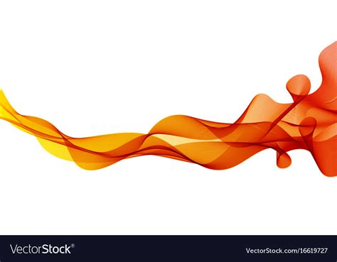 Abstract Orange Color Wave Design Element Curve Vector Image