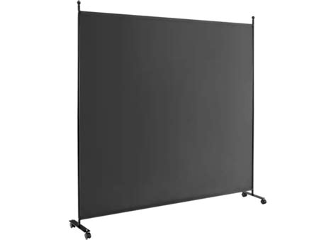 Hivvago 6 Feet Single Panel Rolling Room Divider With Smooth Wheels By
