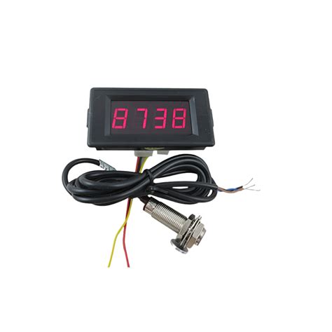 Led 4 Digit Red Display Indicators Tachometer Hall Proximity Switch Sensor Npn Kitsguru